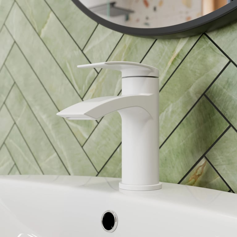 White Bathroom Taps