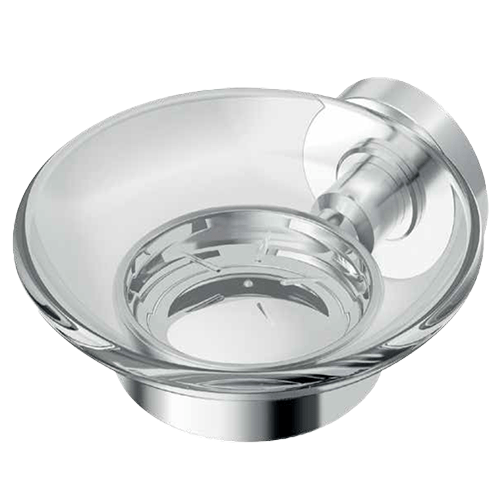 Ideal Standard IOM Soap Dish and Holder - Transparent Glass/Chrome