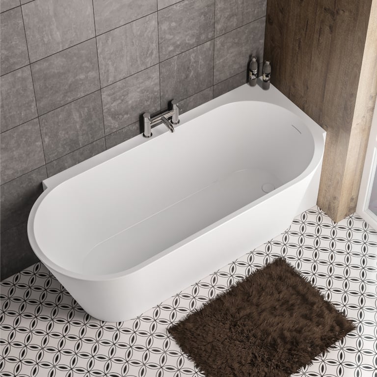 Sanctura Bray Single Ended Bath - 1600 x 780mm Right Hand