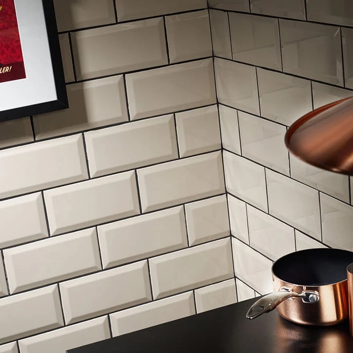 Amiata Metro Bone White Ceramic Wall Tiles 100 x 200mm