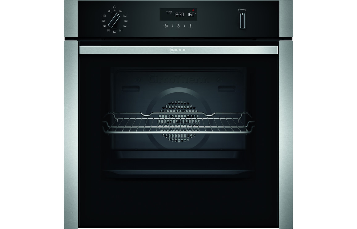 Neff N50 B6ACH7HH0B Single Slide & Hide Pyrolytic Oven - St/Steel