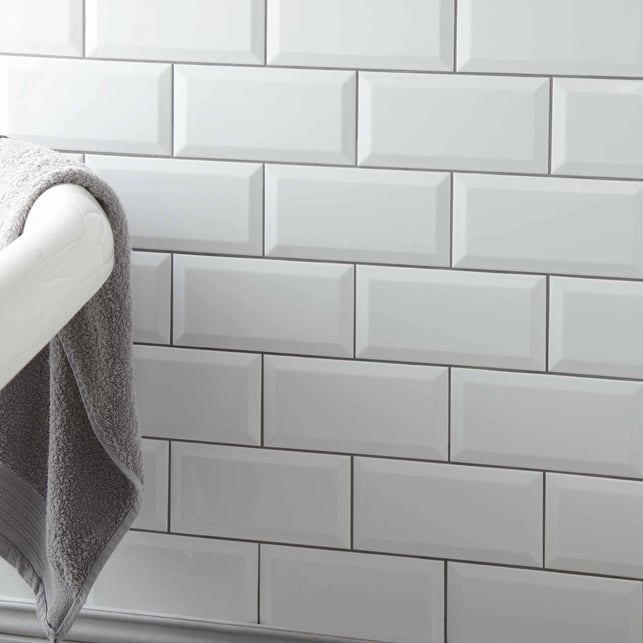 Amiata Metro White Ceramic Wall Tiles 100 x 200mm