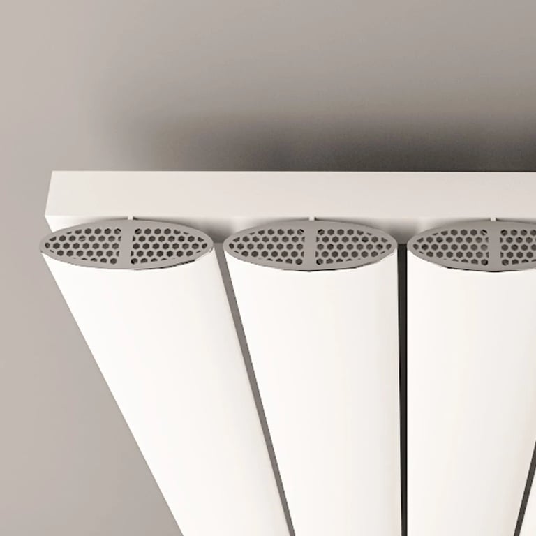 Solaro Patterned Radiator Cover Cap Set 565mm Chrome