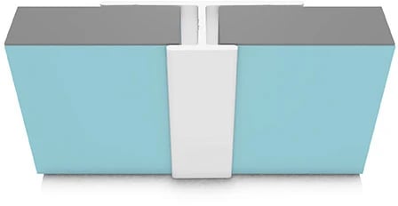 Multipanel Wall Panel Continuous Joint Profile Type D White