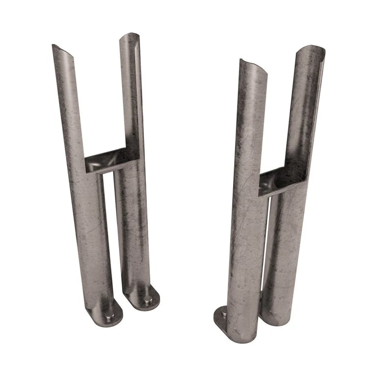 Eastlake Imperia Radiator Legs for 2 Column Radiators - Bare Metal