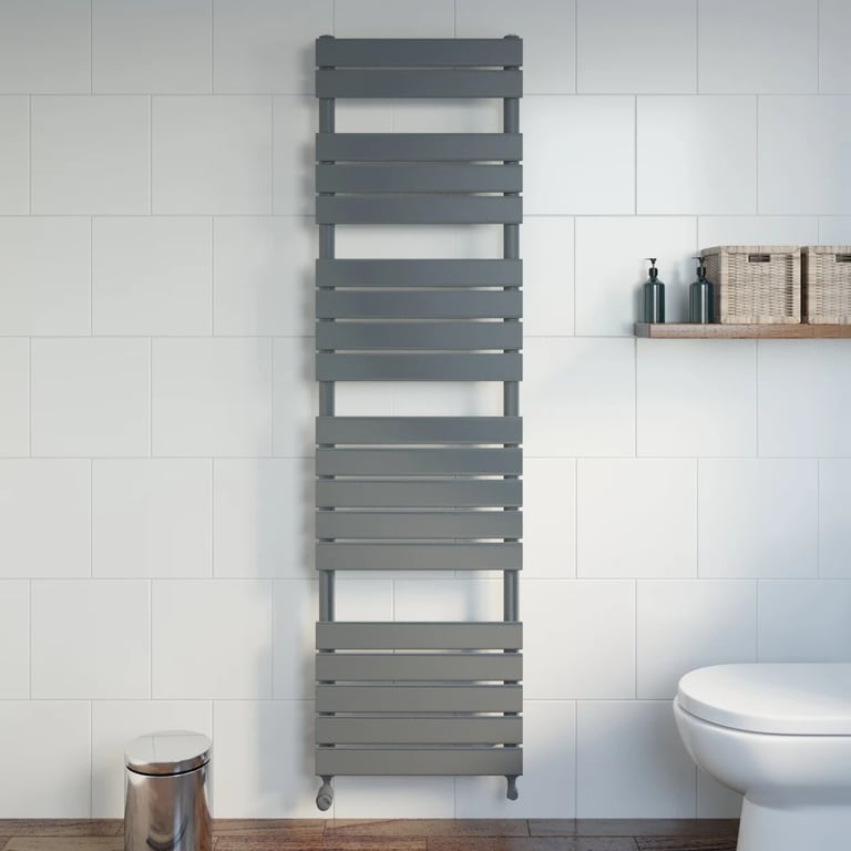 DuraTherm Flat Panel Heated Towel Radiator Anthracite 1800x500mm