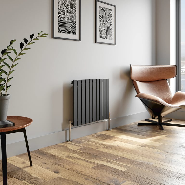 DuraTherm Single Flat Panel Designer Radiator 600x760mm Anth