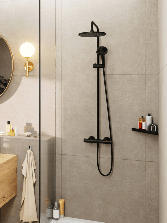 hansgrohe Vernis Blend 200 Bar Mixer Shower Black 26276670