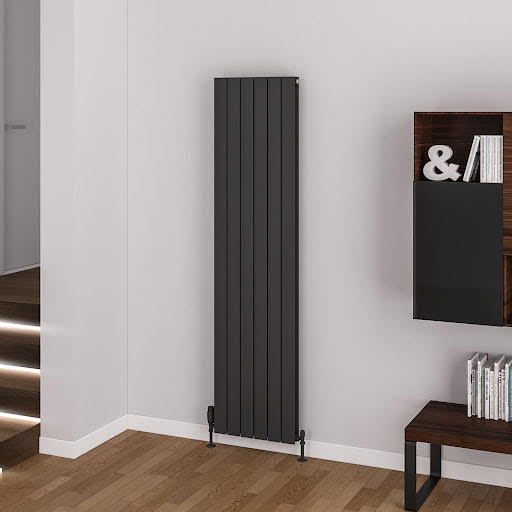 Solaro Type 20 1800 x 366mm Vertical Designer Aluminium Radiator Matt ...