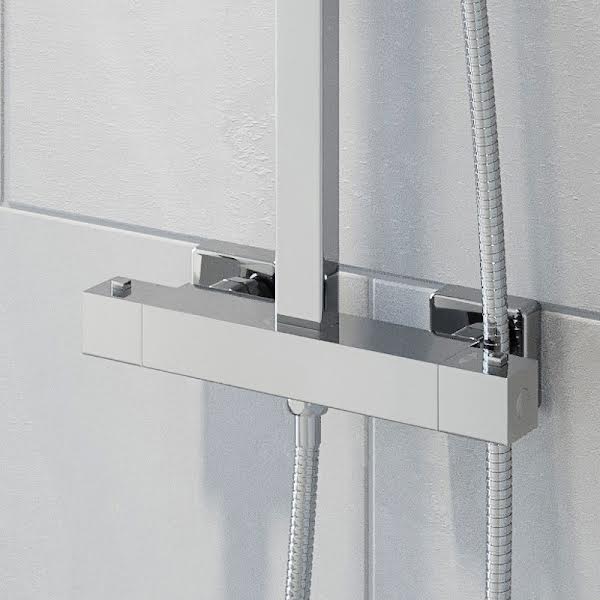 Architeckt Thermostatic Mixer Shower – Square Bar Valve with Square ...