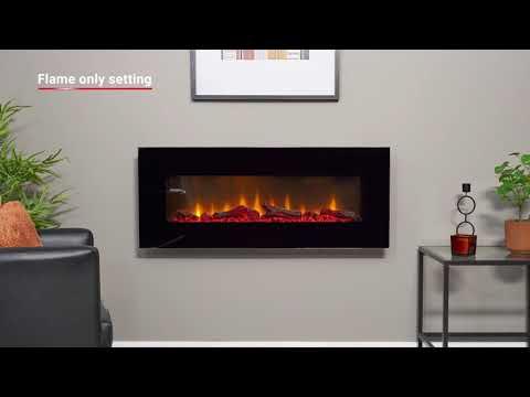 Sureflame WM-9331 42 inch Remote Control black Electric Wall Mounted ...