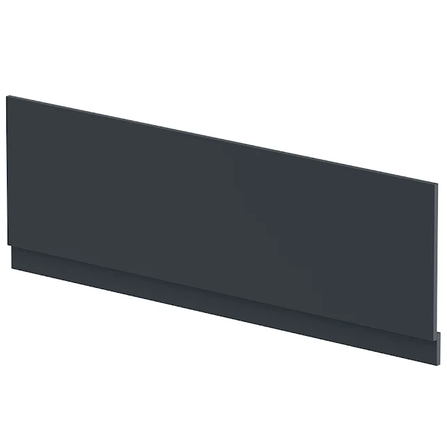Hudson Reed Matt Black Bath Panel 1700mm - Side MDF BPR1405