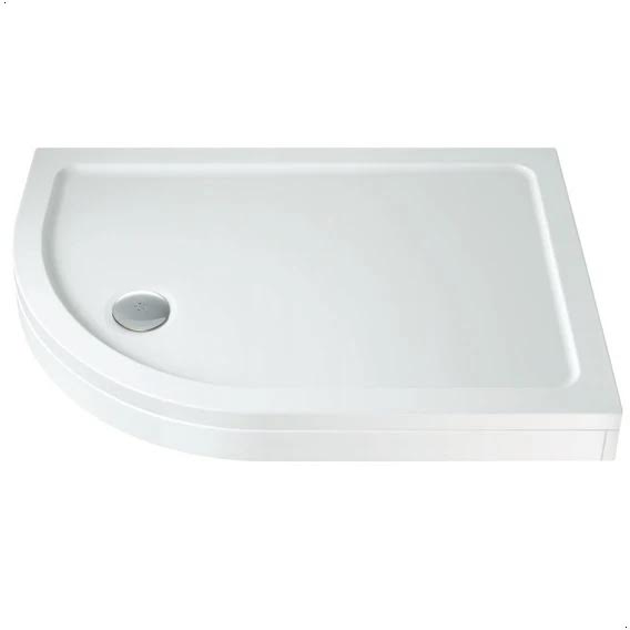 Hydrolux Raised 900 x 760mm Offset Quadrant Shower Tray with Waste - LH ...