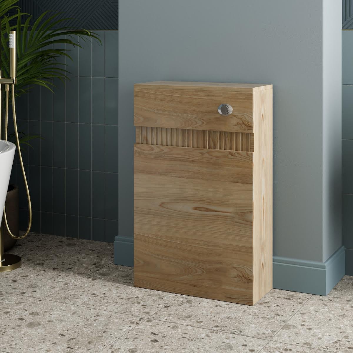 Artis Fluted Back to Wall Toilet Unit - Wood