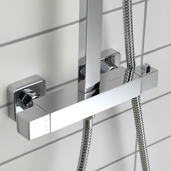 Aqualisa Deco Thermostatic Mixer Shower Square Bar Valve Chrome DECO ...