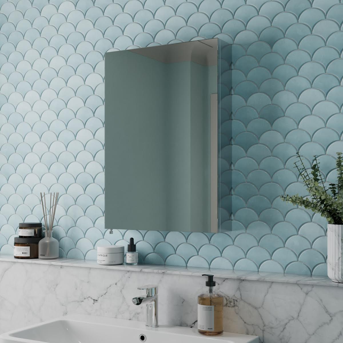 Vale Designs Ocel Stainless Steel Mirror Cabinet 500 x 700mm