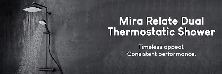 Mira Relate ERD Dual Thermostatic Bar Mixer Shower - Matt Black