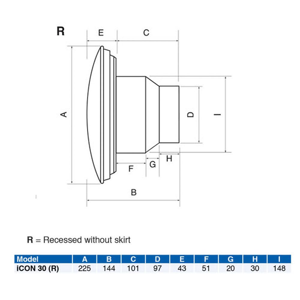 Airflow iCON 30 100mm Extractor Fan - 72591601