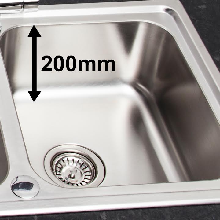 Sauber Prima Inset Double Bowl Stainless Steel Kitchen Sink