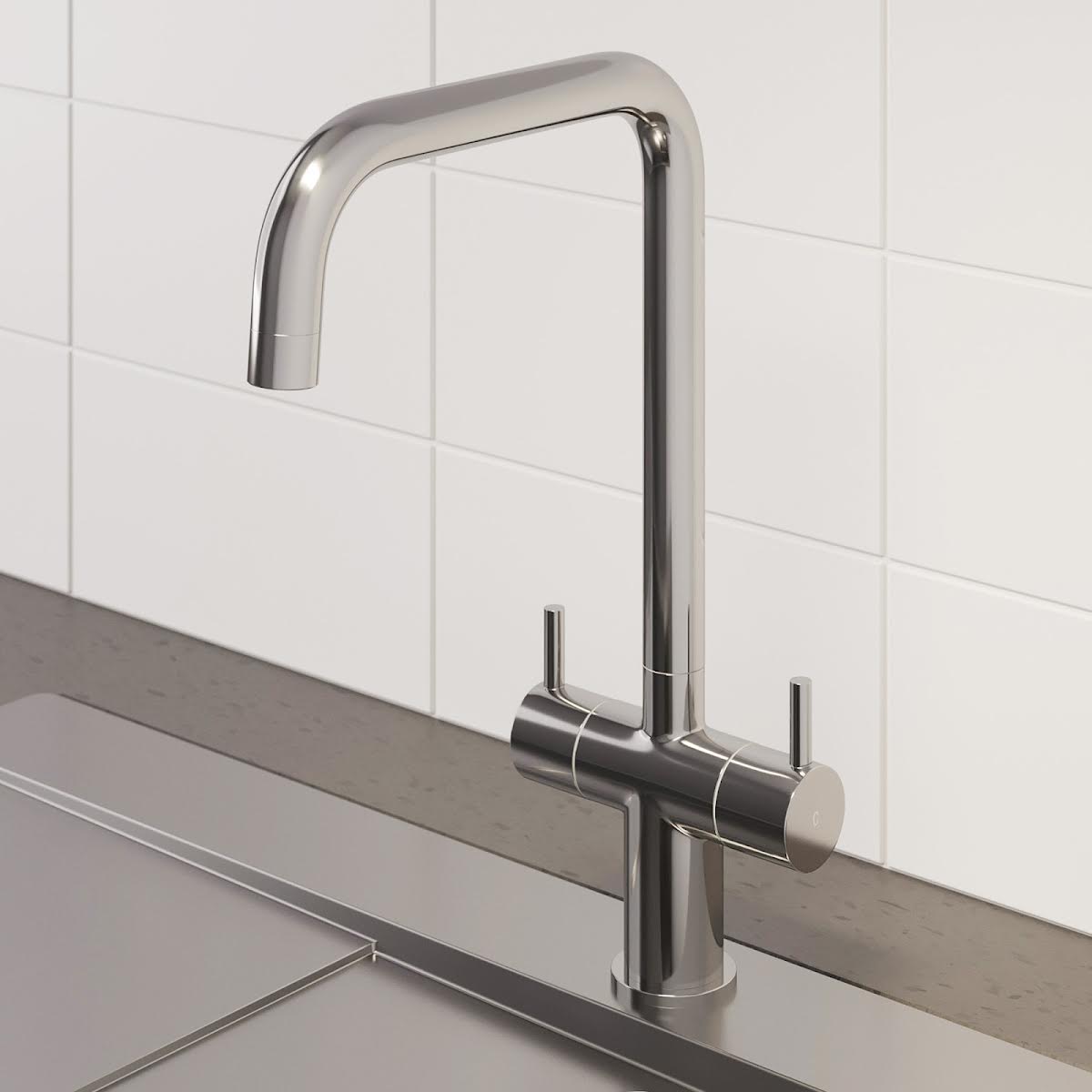 Sauber Lugano Kitchen Mixer Tap Chrome