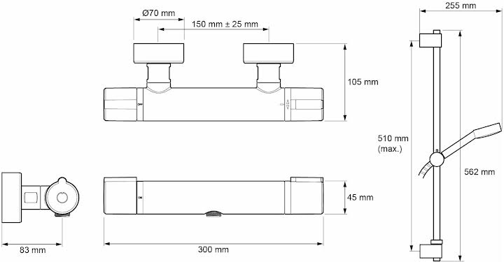 Mira Relate EV Thermostatic Mixer Shower Chrome - 2.1878.001