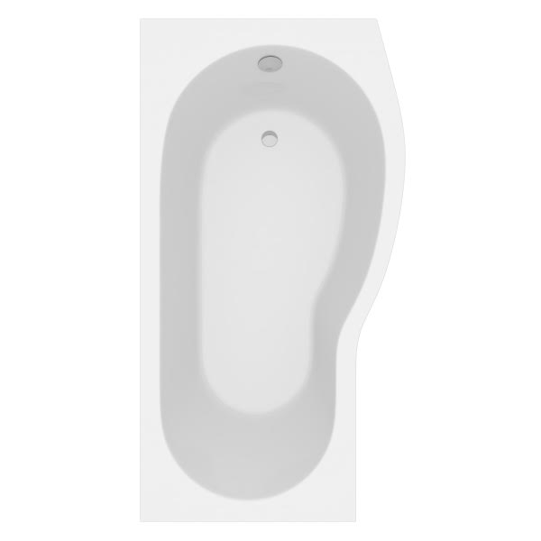 Ceramica P Shaped Bath Bundle 1600 Right - Inc. Shower Screen and Front ...