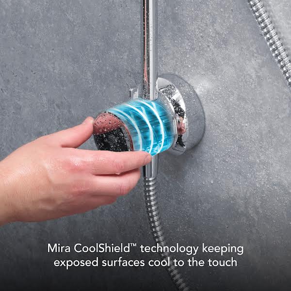 Mira Minimal Thermostatic Mixer Shower with Fixed and Adjustable