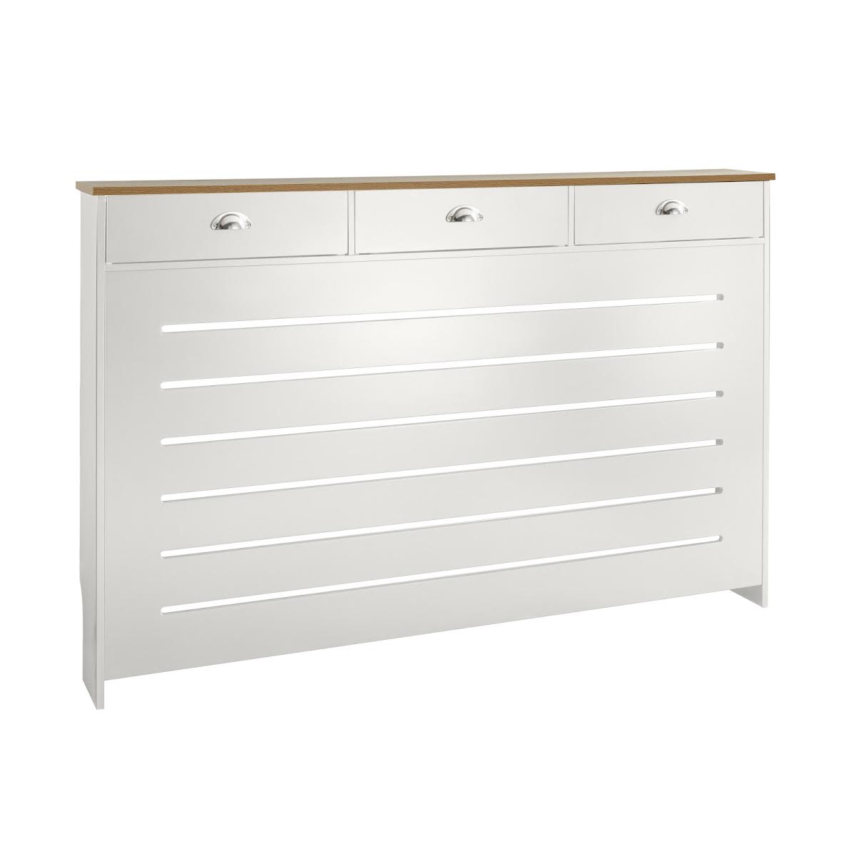 Vale Designs Cream Radiator Cover - Large with Drawers 1500mm