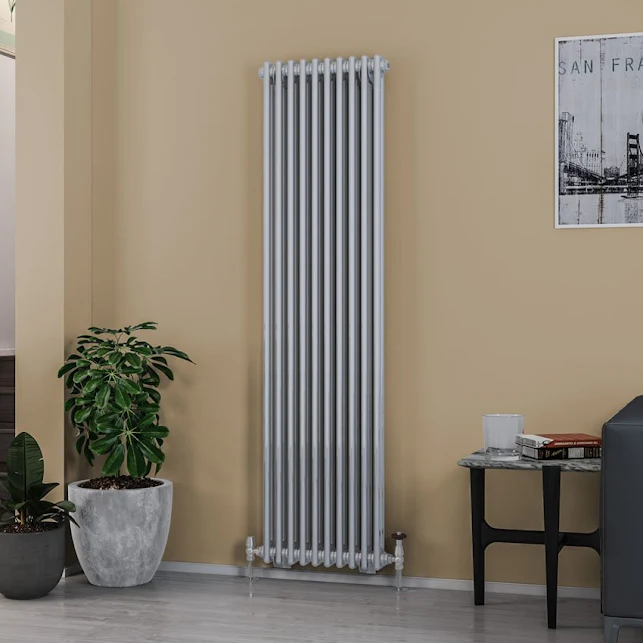 Eastlake Rivassa 1800x473 2 Column Vertical Radiator Chrome