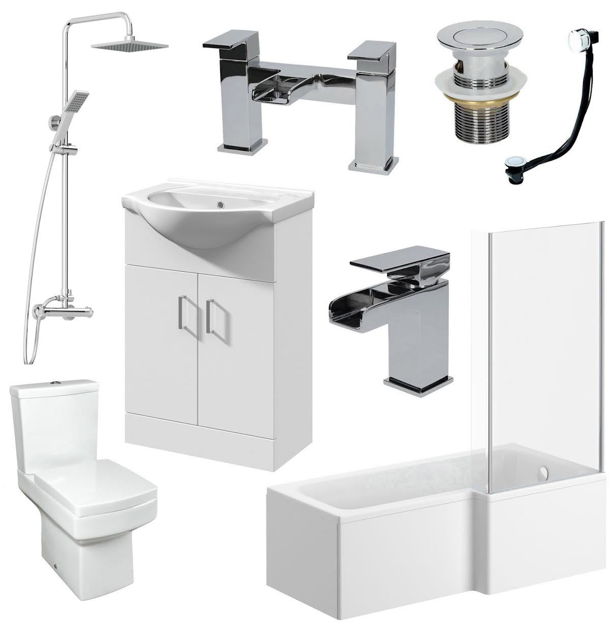 Complete Bathroom Suites with Shower - Plumbworld