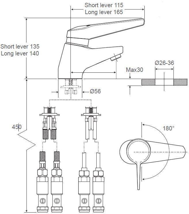 Rada Thermotap-3 Thermostatic Mixing Tap - Plumbworld