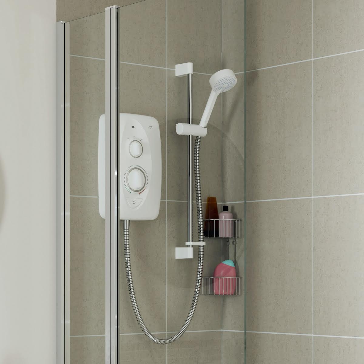 Mira Jump Multi-Fit Electric Shower 7.5kw - White & Chrome