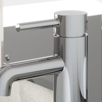 Modern Bathroom Tall Mono Basin Mixer Tap Single Lever Chrome