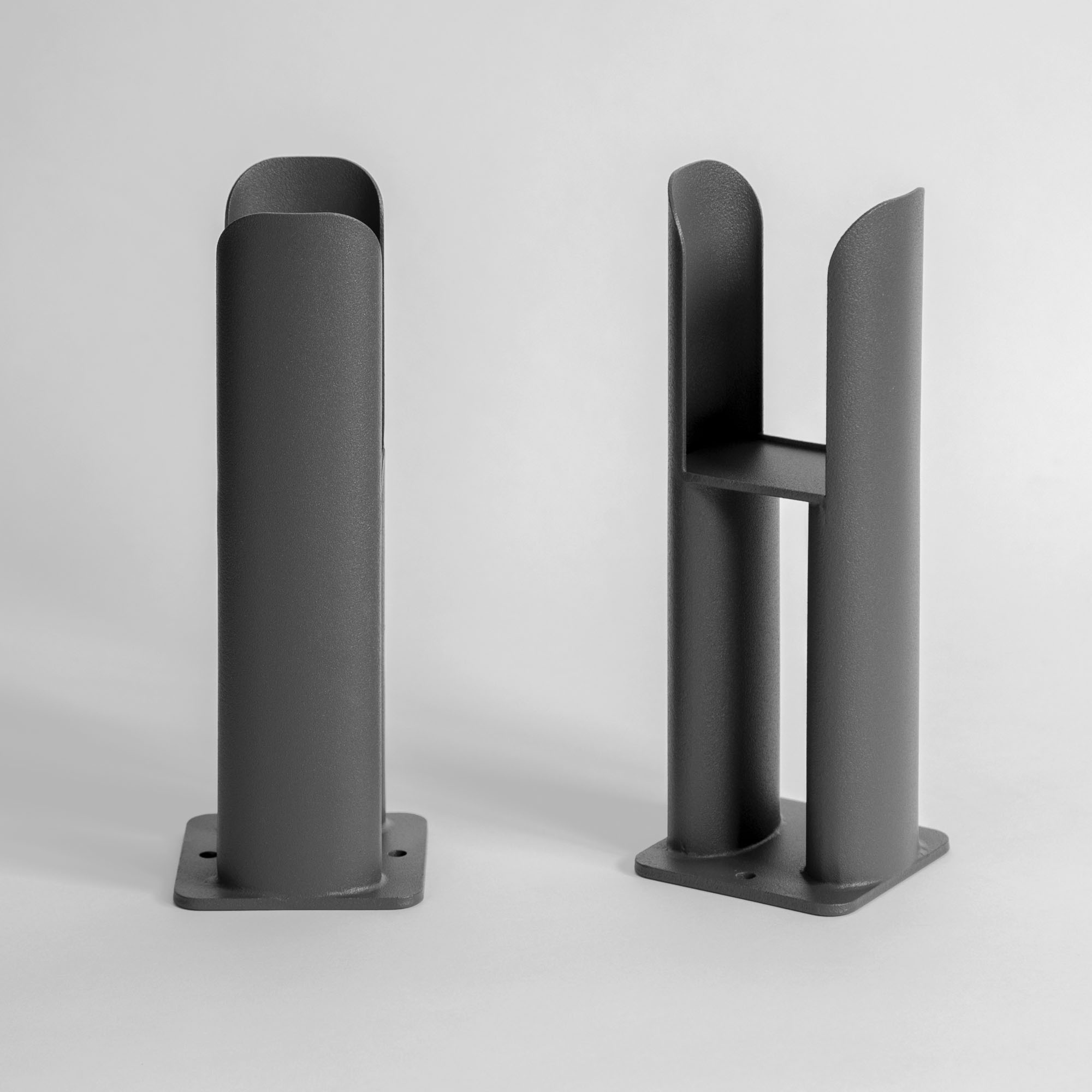 Radiator Leg Supports for Horizontal Oval Double Bar Anthracite Finish ...