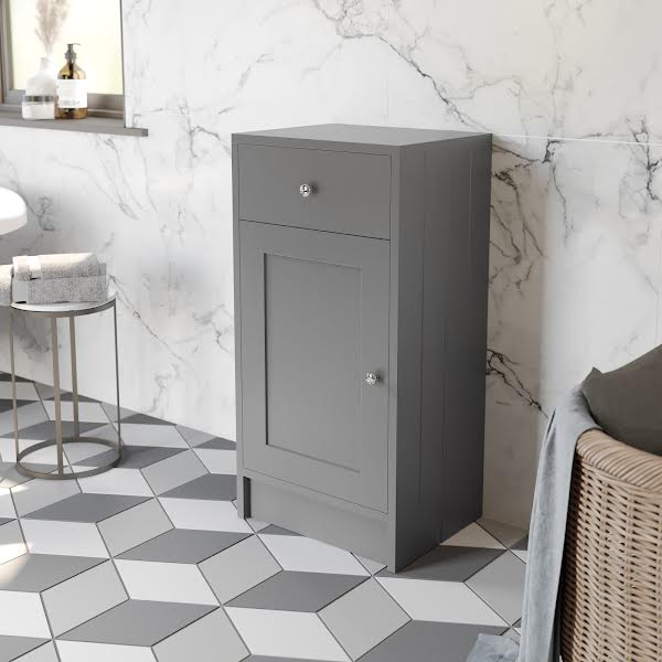 Park Lane Winchester Grey Cloakroom Storage Unit 400mm