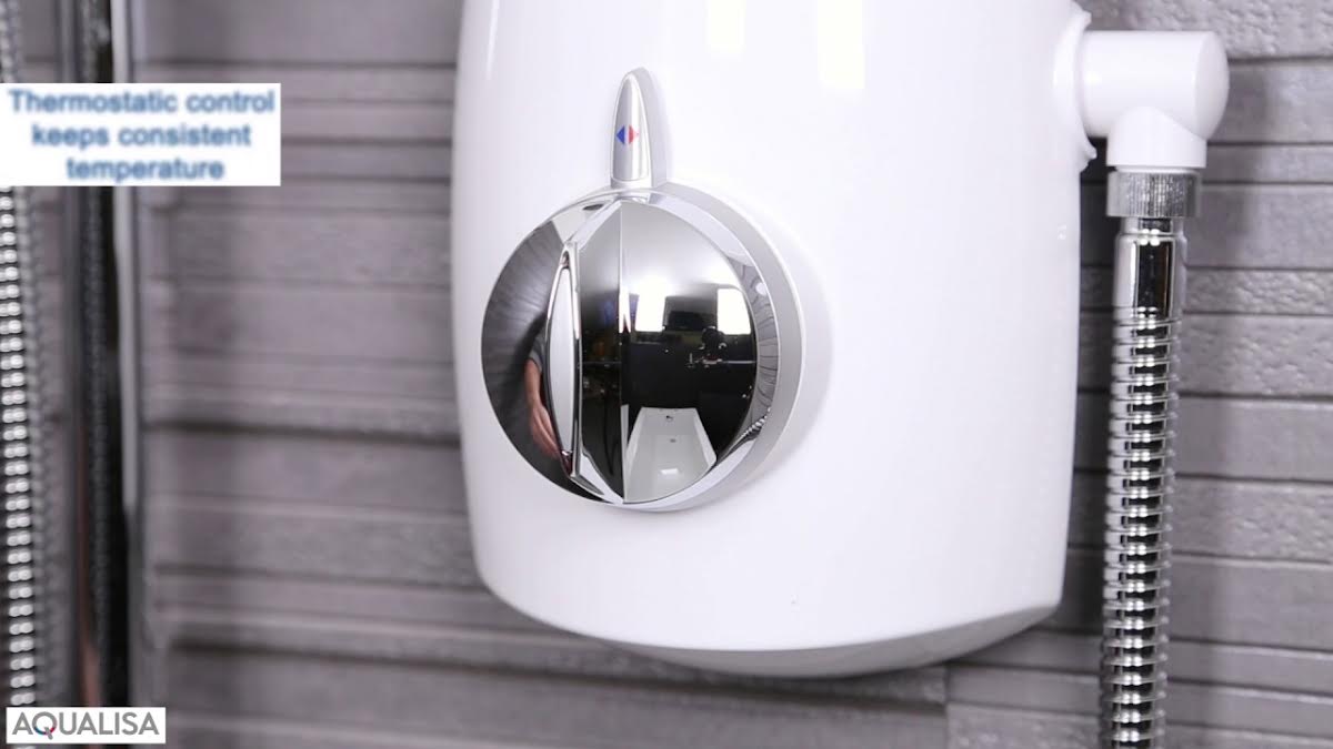 Aqualisa Aquastream Thermostatic Power Shower White & Chrome - 81