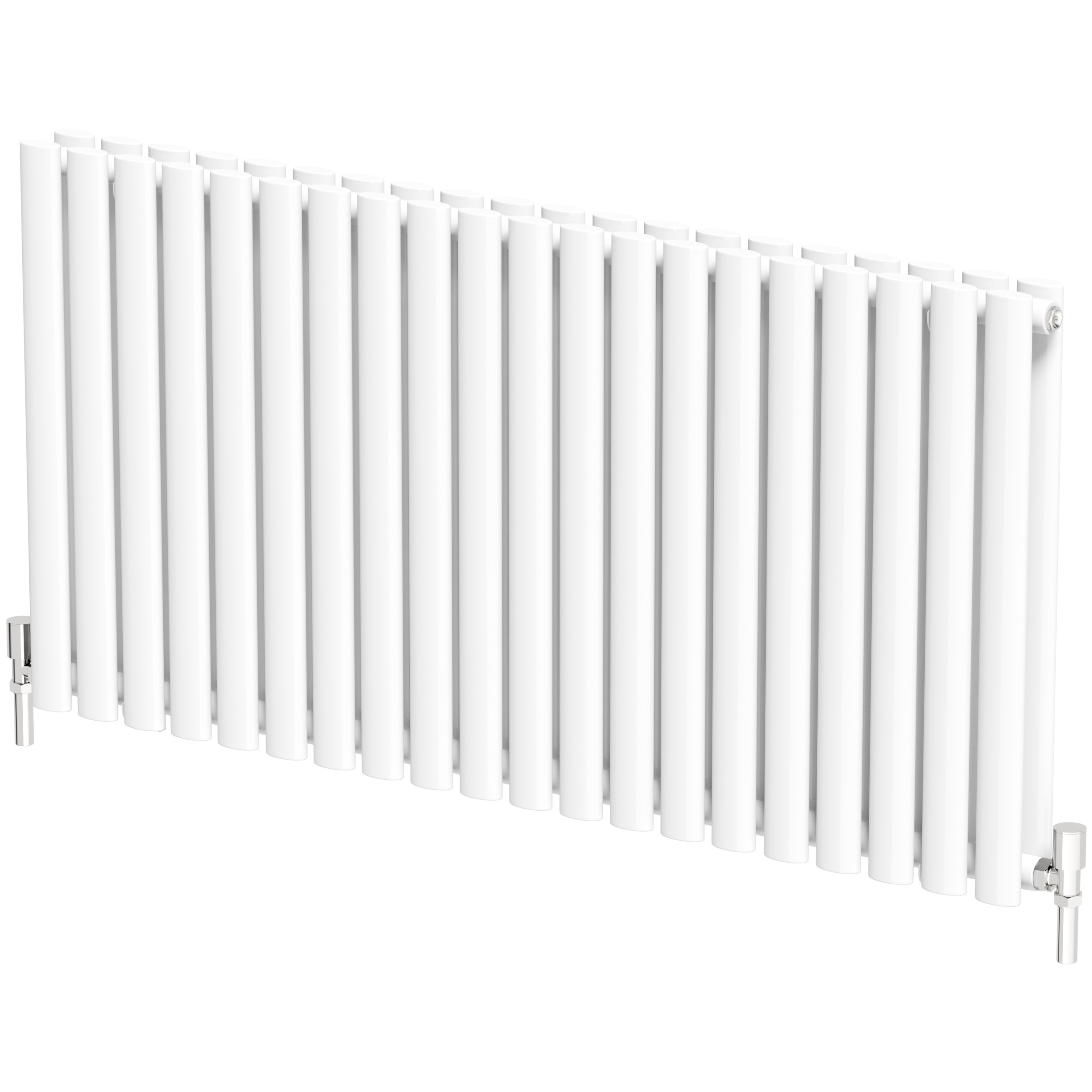 Designer Radiator Horizontal White Oval Column Rads Double Panel ...