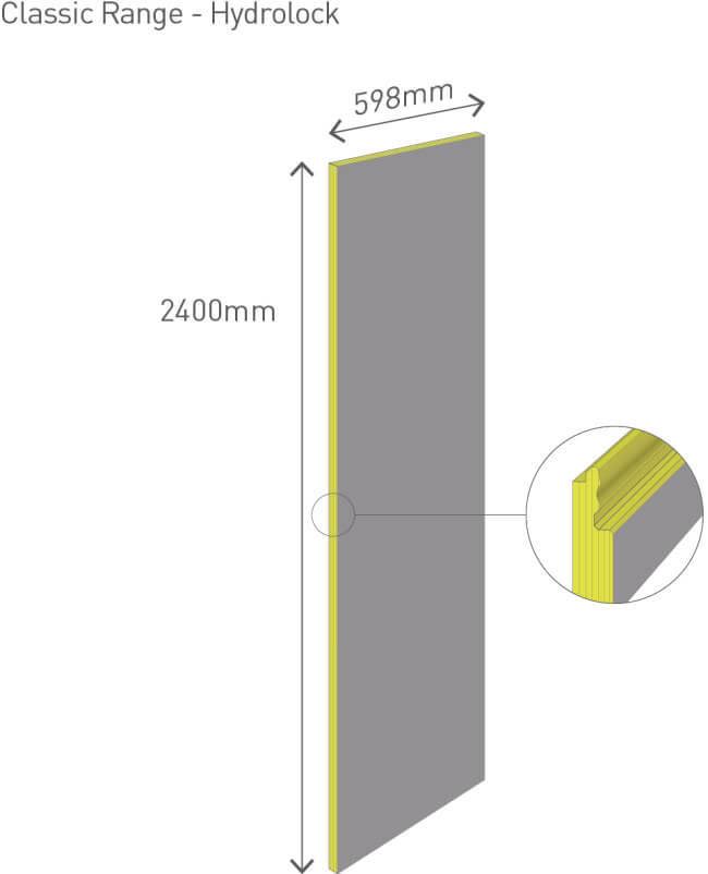 Multipanel Classic Cappuccino Stone Wall Panel Hydrolock 2400 X 598mm