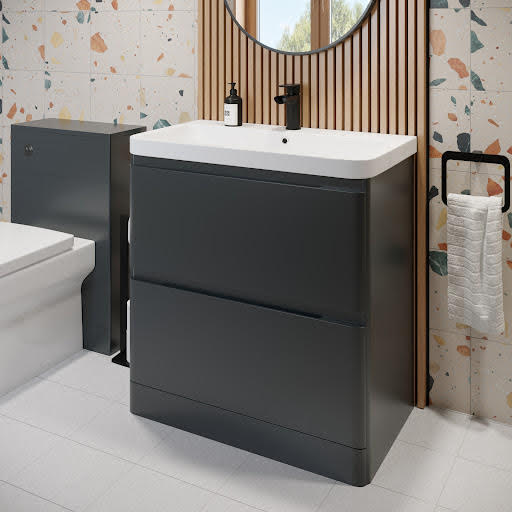 Regis Forma Anthracite Grey Vanity Unit & Basin 800mm