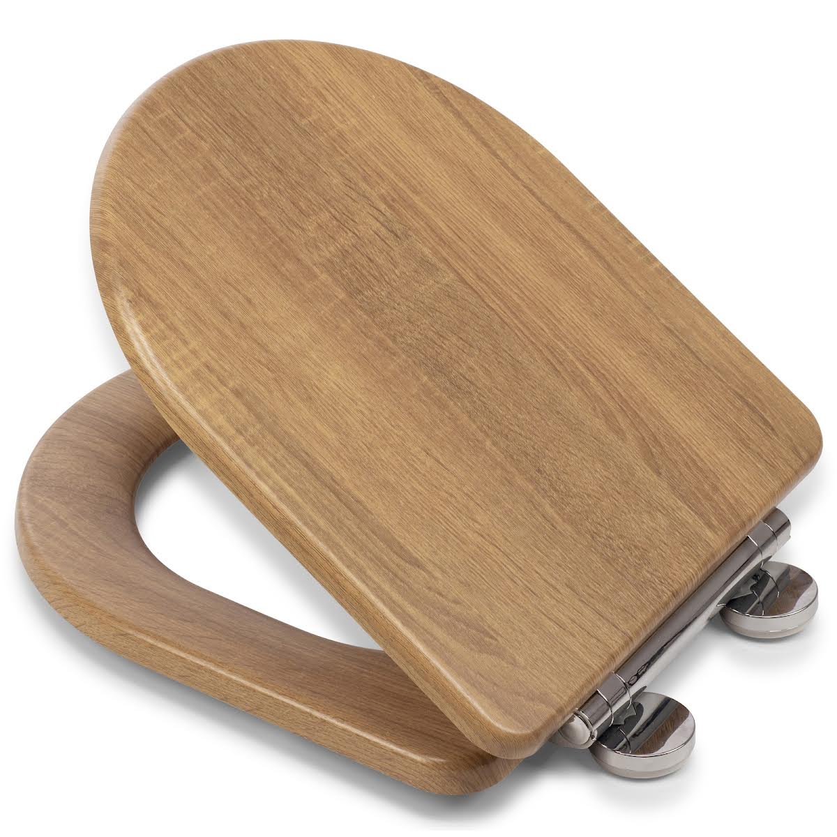 Croydex Levico Flexi-Fix Soft Close Toilet Seat Oak