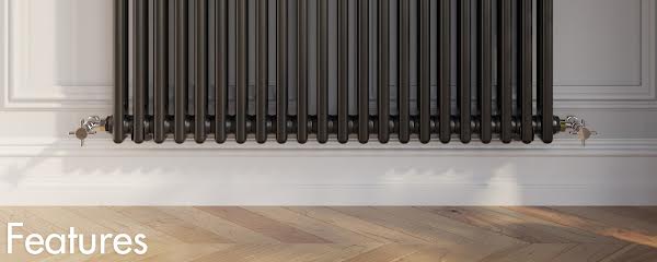 Park Lane Traditional Colosseum Double Bar Column Radiator Black - 600 ...