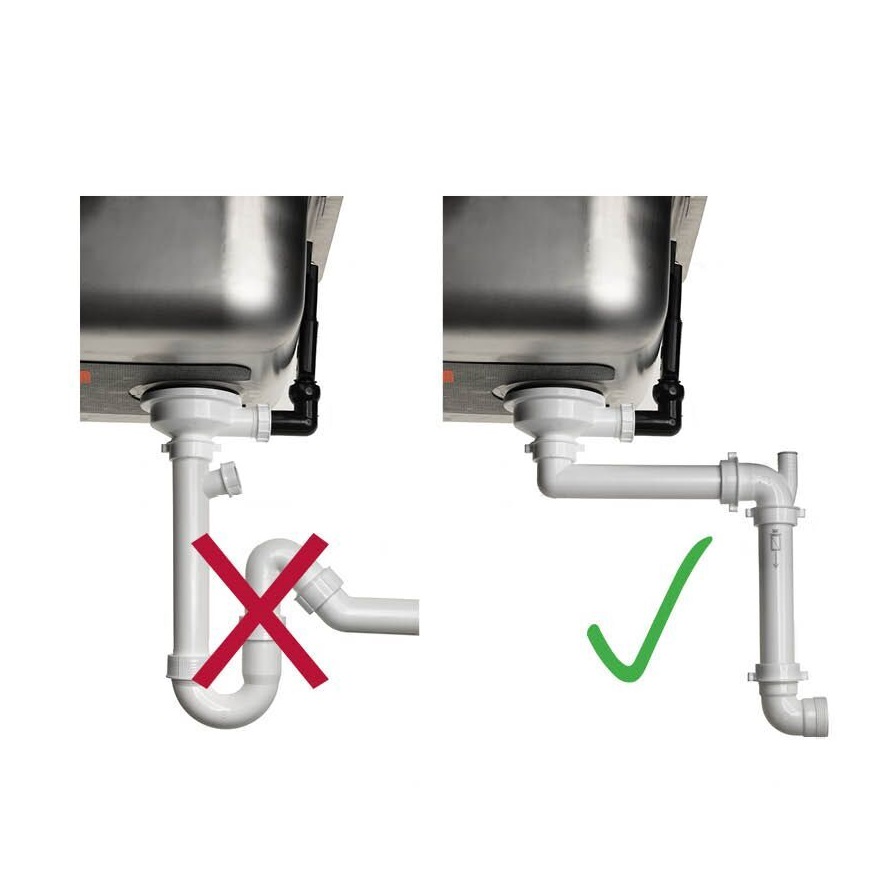 Reginox Panama Space Saving Sink Basin Waste Syphon White Bathroom ...