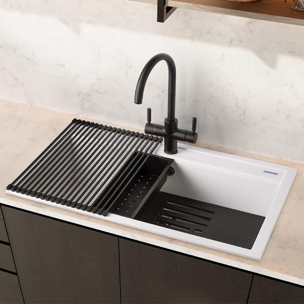 Rangemaster Prato Inset Single Bowl Igneous Granite Kitchen Sink with ...