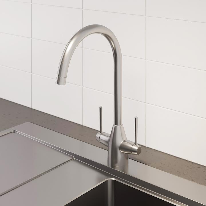 Sauber Vevey Kitchen Mixer Tap - Brushed Finish