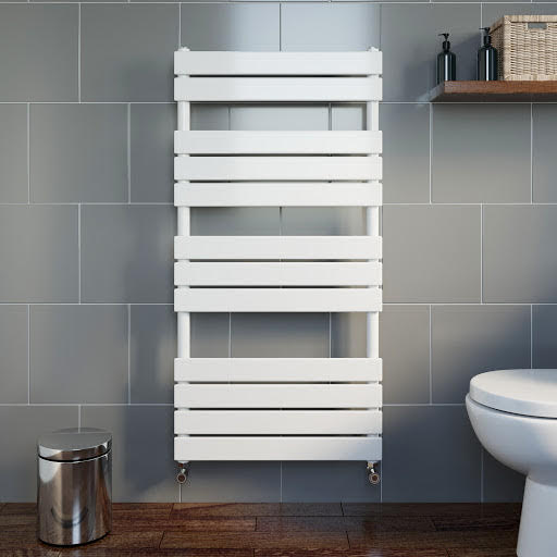 DuraTherm Flat Panel Towel Radiator White - 1200 x 600mm
