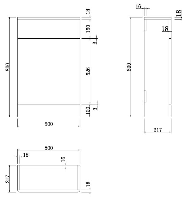 Regis Forma Anthracite BTW Toilet Unit & Bordeaux Toilet 500mm
