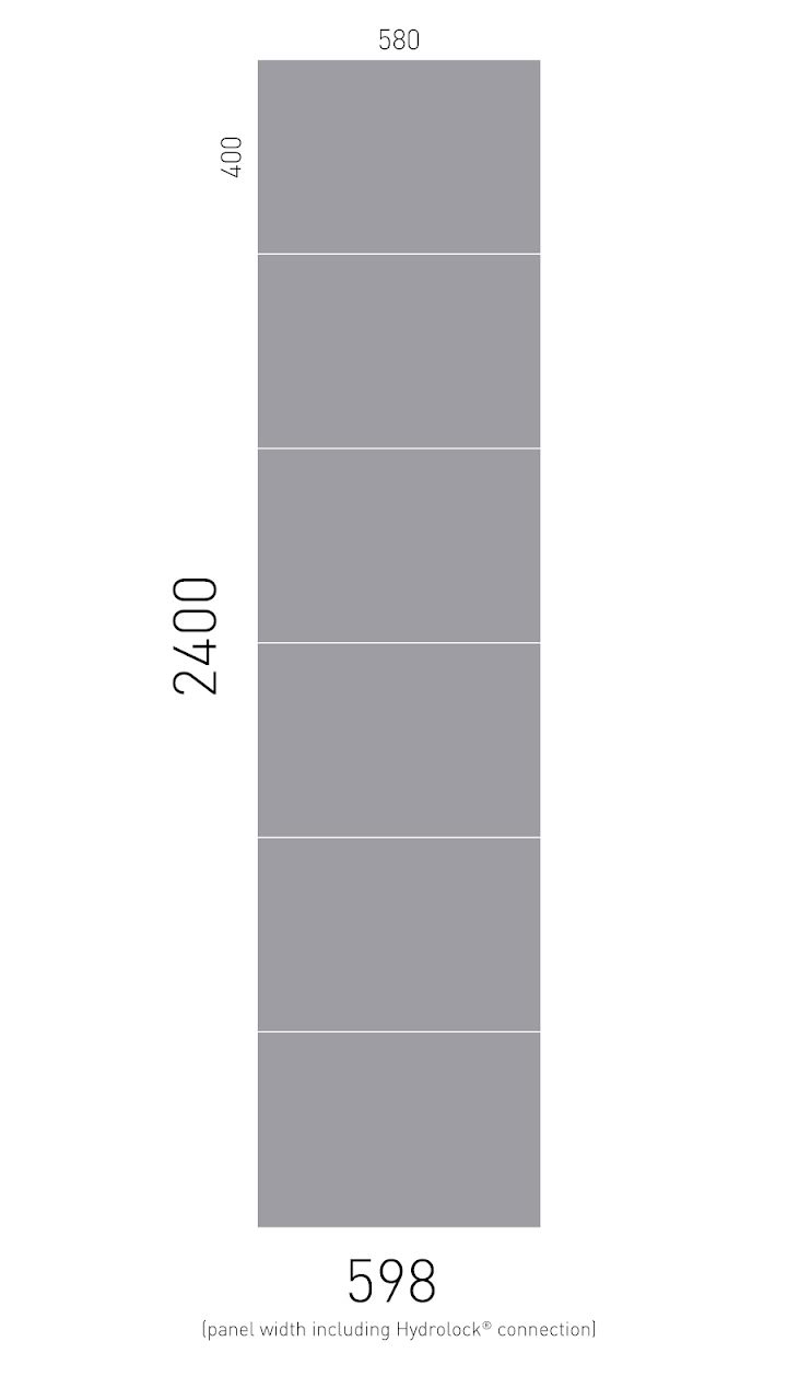 Multipanel Valmasino Marble Tile Effect Wall Panel Hydrolock 2400 x 598mm
