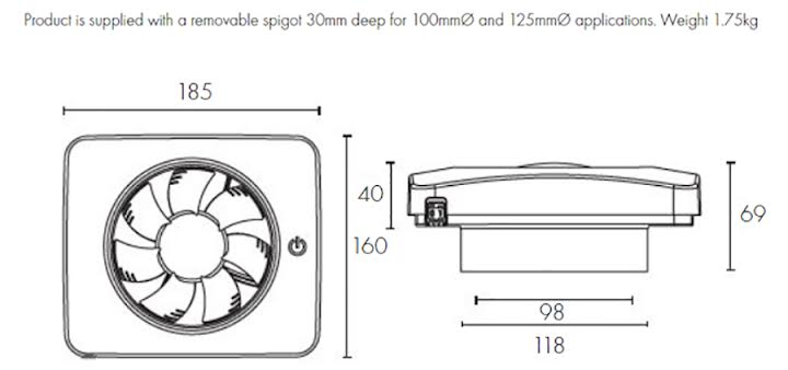 Vent-Axia PureAir Sense Smart Bathroom Extractor Fan 479460