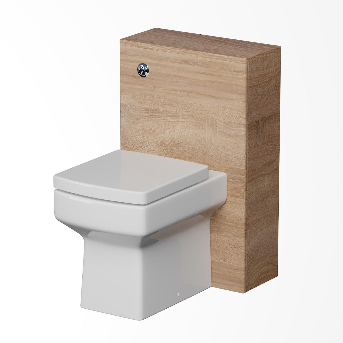 Regis Forma Wood Back to Wall Toilet Unit & Royan Toilet - 500mm