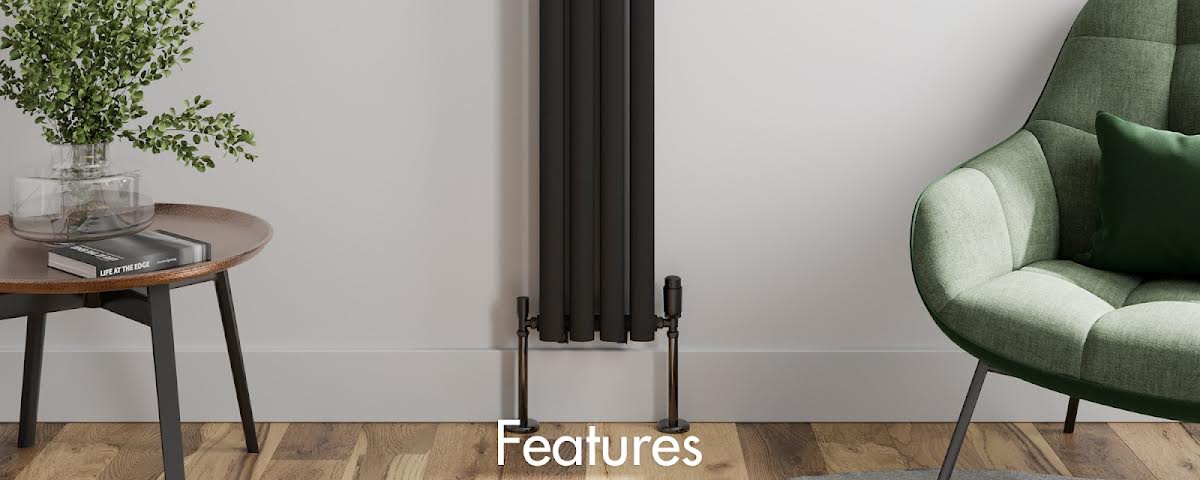 DuraTherm Vertical Oval Tube Double Panel Designer Radiator - 1800 x ...
